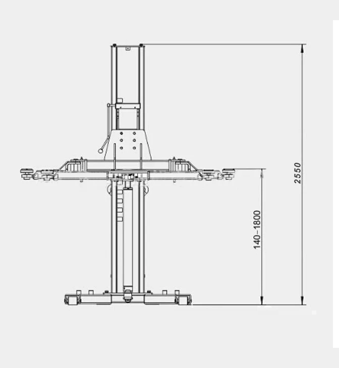 Heavy Duty Single Column Mobile Lift 2.7 Ton Portable Single Post Car ...