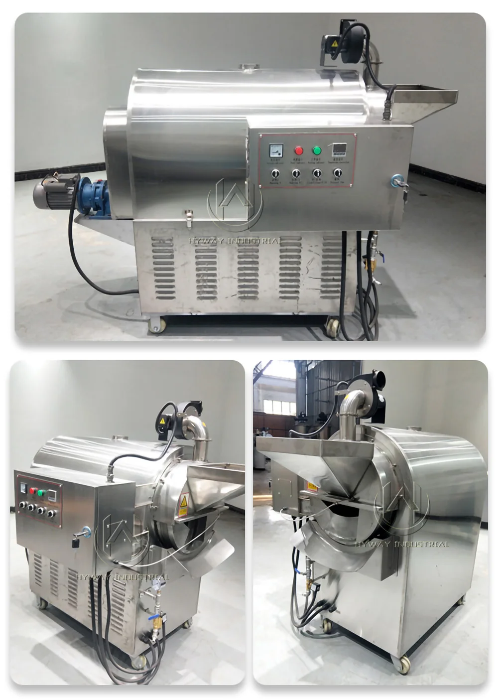 30kg/batch-500kg/batch Soya Roaster Oat Roaster Chinese Roaster