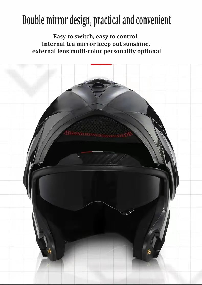 Dot Modular Motorcycle Helmet Full Face Helmet Cascos Carbon Fiber ...
