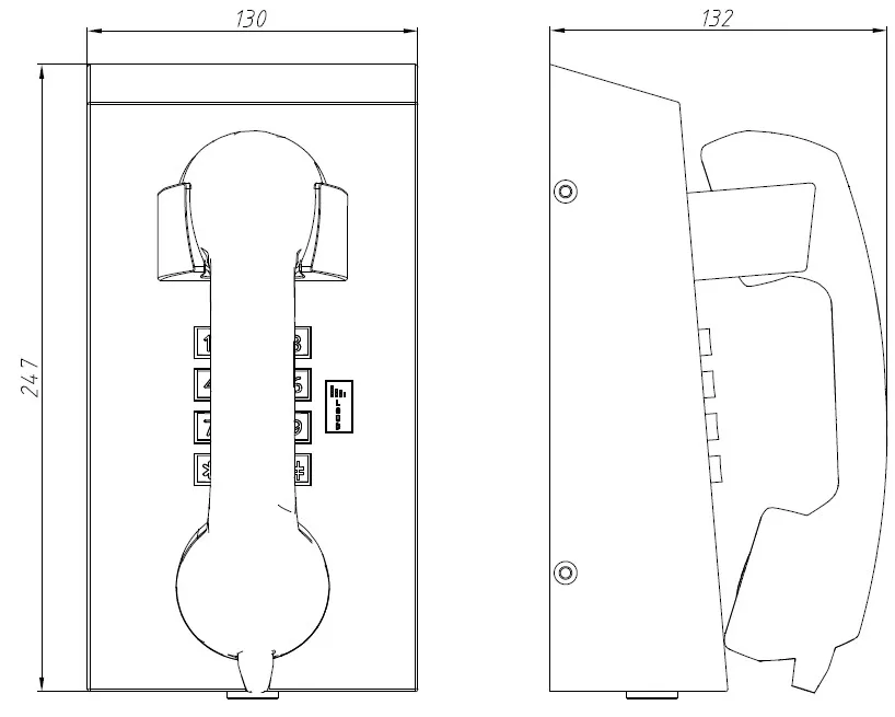 Ip54 Voip/sip Stainless Steel Telephone Prison Telephone Industrial ...