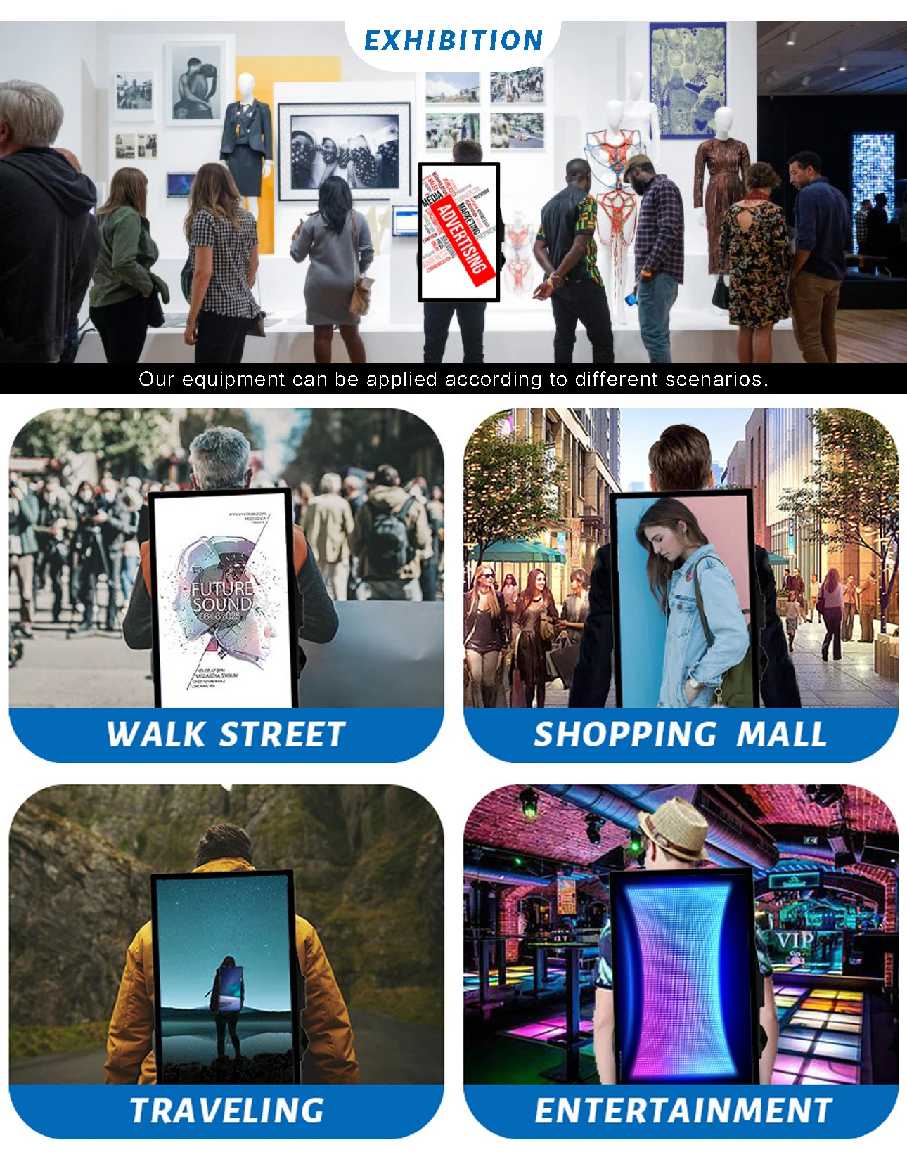 Backpack Advertising Display LCD Video - Portable Billboard