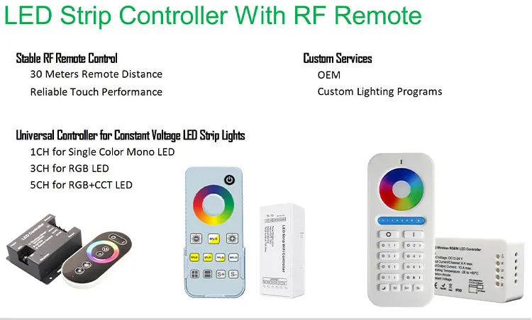 RGB LED Strip Controller 12V 30A CCT Rgbw Led Strip COB LED Strip Light ...