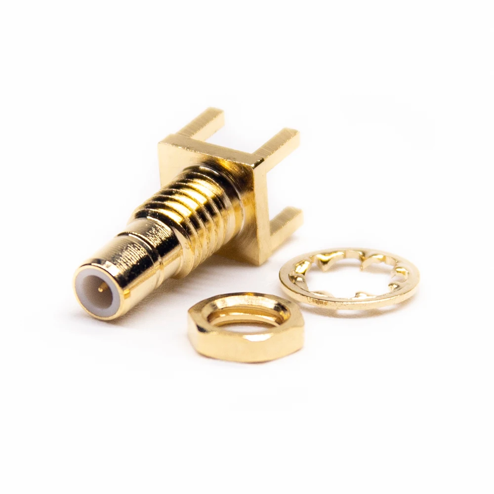 Straight Bulkhead Smb Female Connector For Through Hole Pcb Mount - Buy Smb Pcb Mount Connector ...
