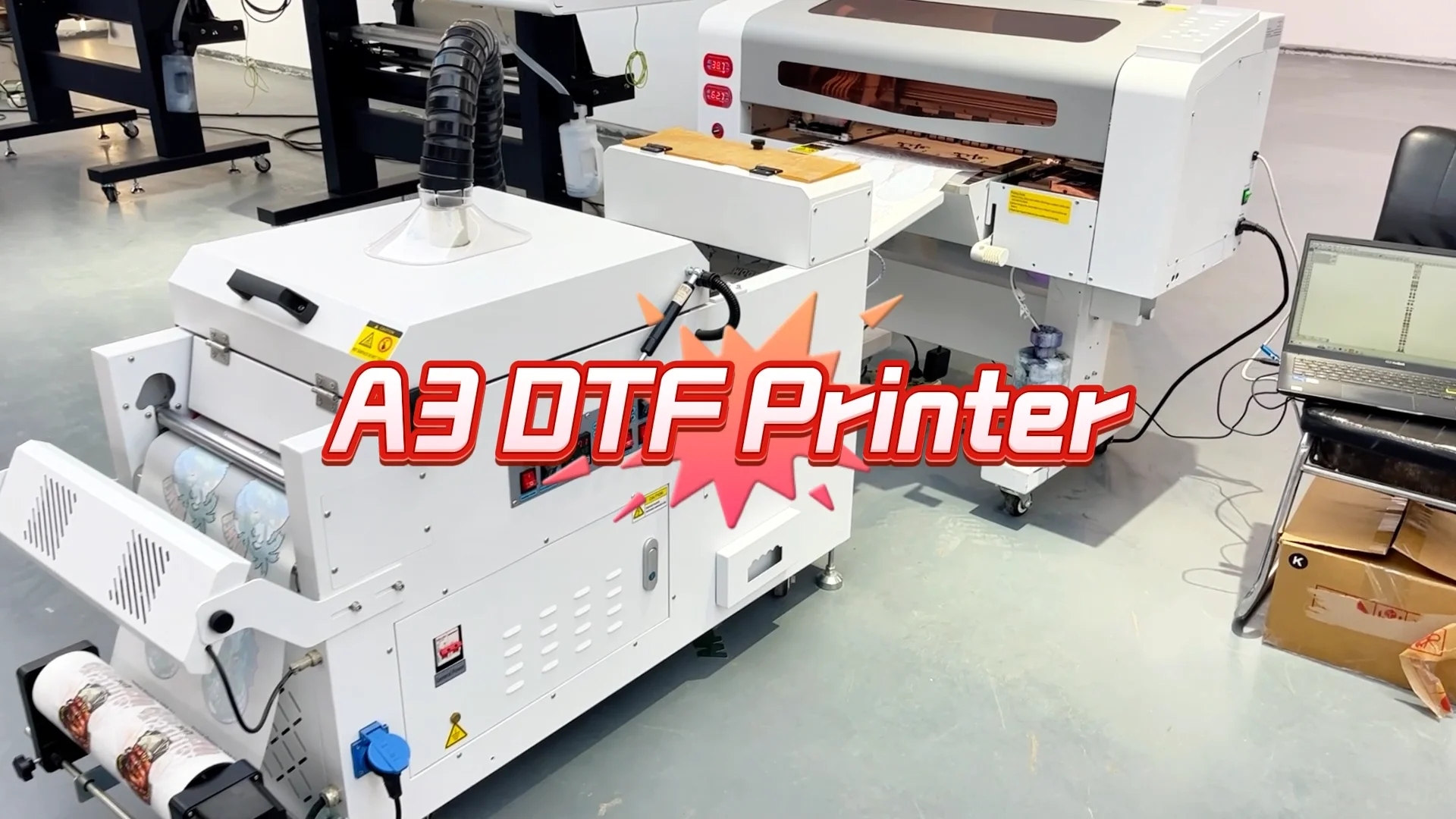 High Speed Dtf Pro All-in-one Printer 30cm Clothes Dtf Inkjet Printer Pet Film Industrial Dtf ...