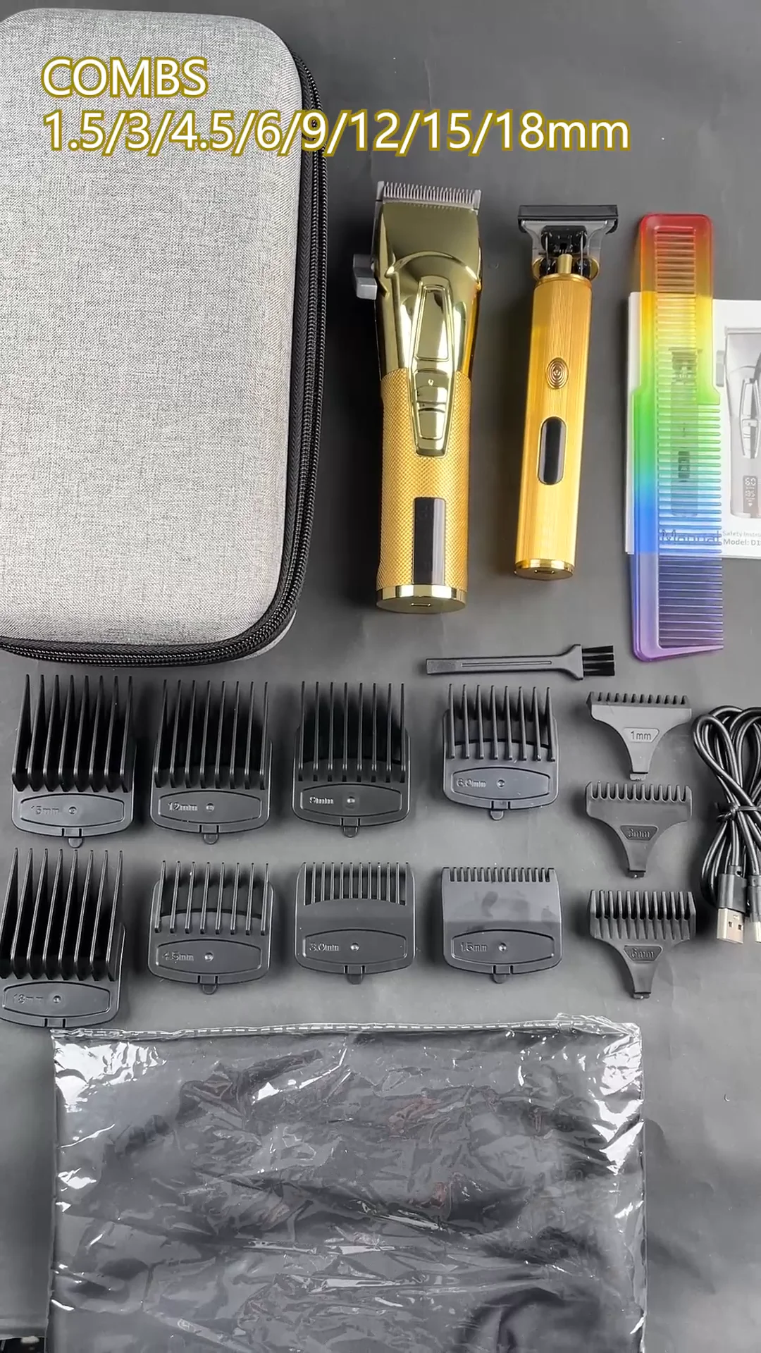 Lcd Display Professional Barber Supply Cordless Hair Cutter Clippers ...