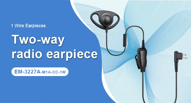 Two Way Communication Headset With Ptt Mic Em-3227a-m1a/cc D Shaped ...