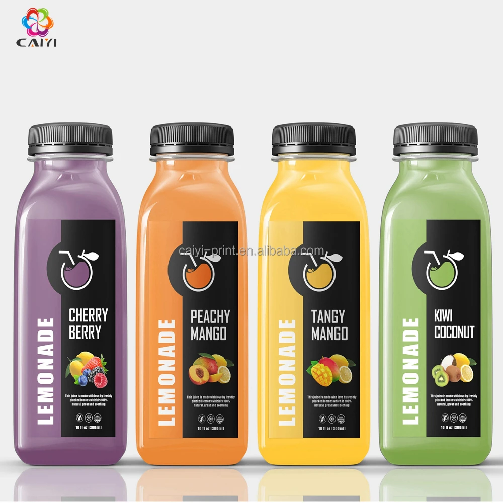 Adhesive Beverage Labels Juice Bottle Label Printing Sticker Labels ...