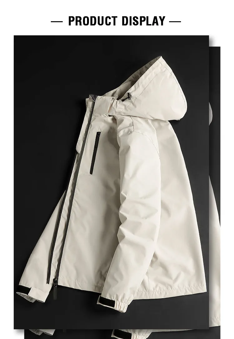 Custom Logo Outdoor Windproof Men's Windbreaker Jacket