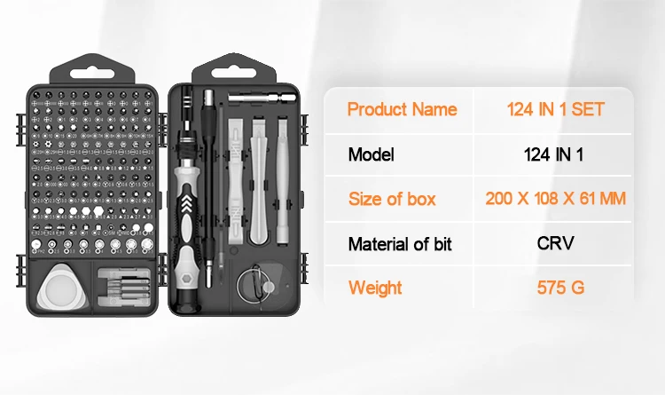 128 in 1 Precision Screwdriver Set Screwdriver Bits Mechanic Tools Set ...