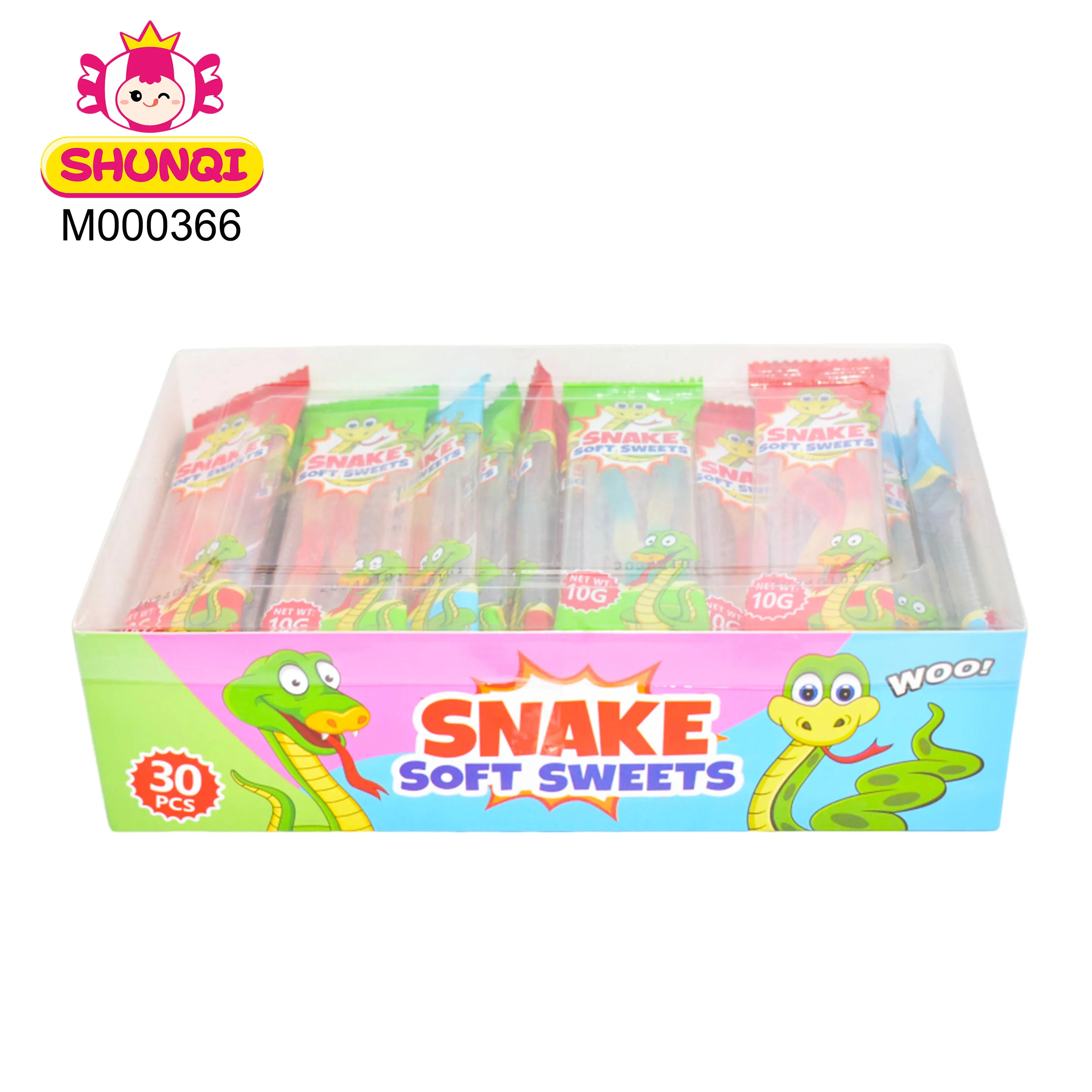 Good Taste Snake Shape Fruit Flavor Gummy Candy Independently Packaged ...
