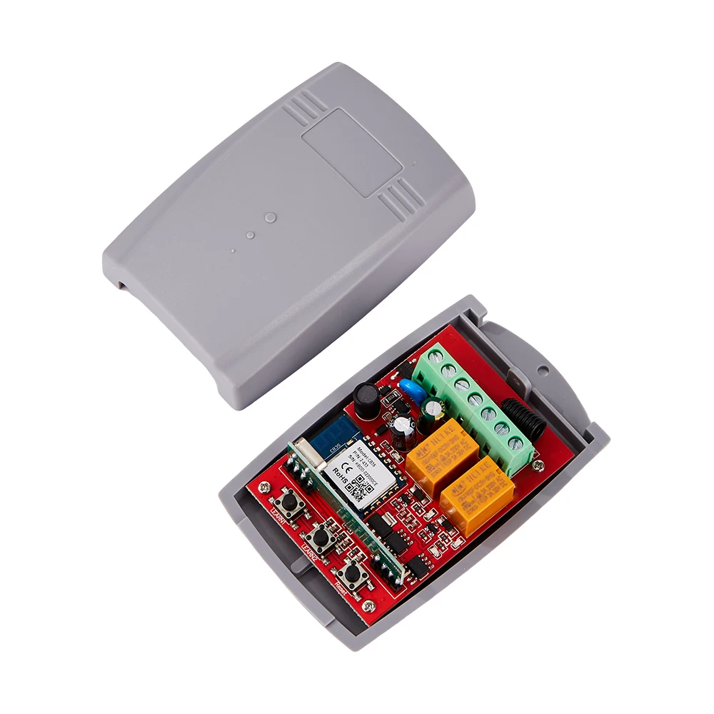 Universal 433mhz Garage Door Gate Receiver 2CH Wifi RF Module Work With Tuya SmartLife APP Alexa ...