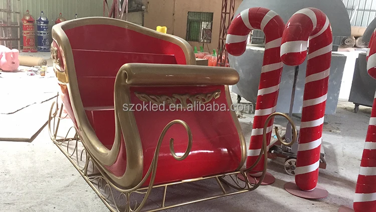 Outdoor LED Santa in Sleigh with Reindeer - Holiday Decor