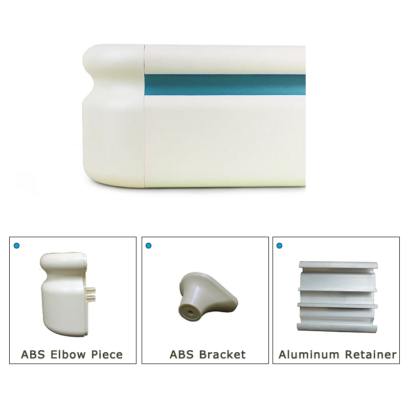 Hospital Corridor Wall Crash Bumper Handrail For Patients Heavy Duty ...