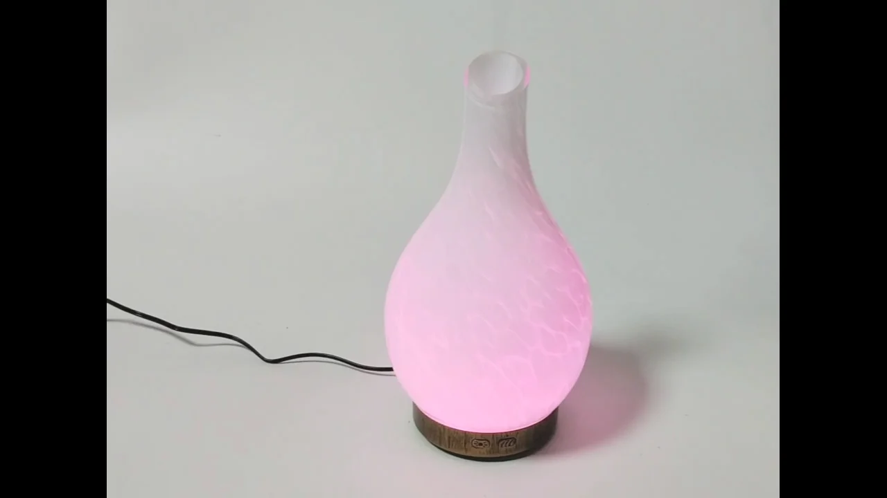 Luxury 150ml Glass Oil Diffuser Electric Colorful Led Ambient Light ...