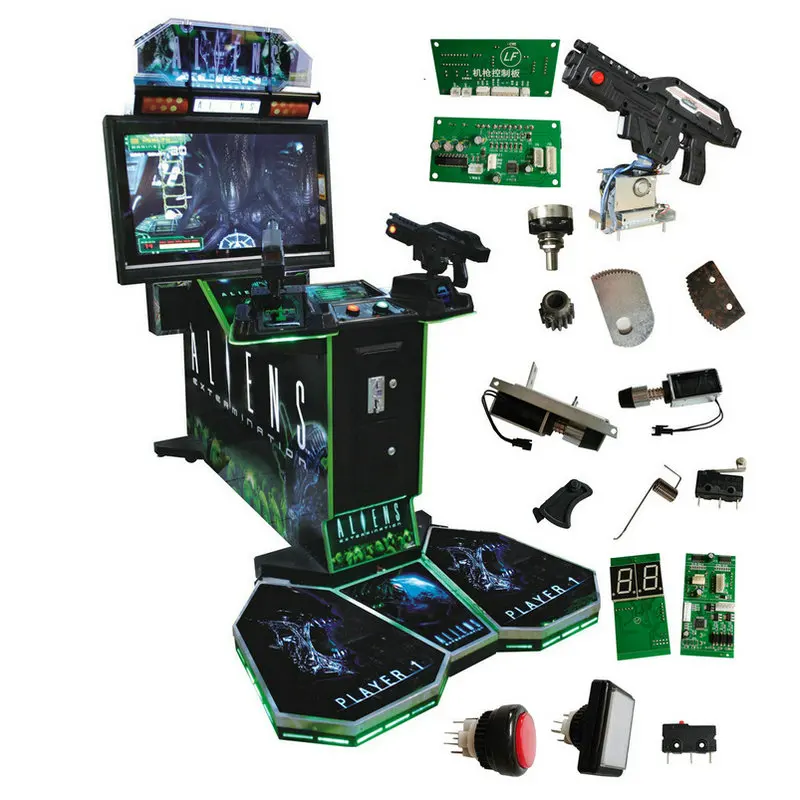 Exciting Electronic Simulator Game Kids Ejection Gun Aliens Coin ...