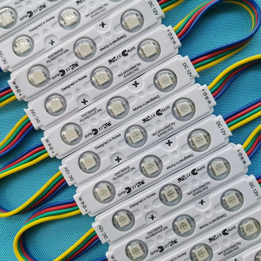 injection with lens RGB LED module SMD 5050 waterproof LED advertising ...