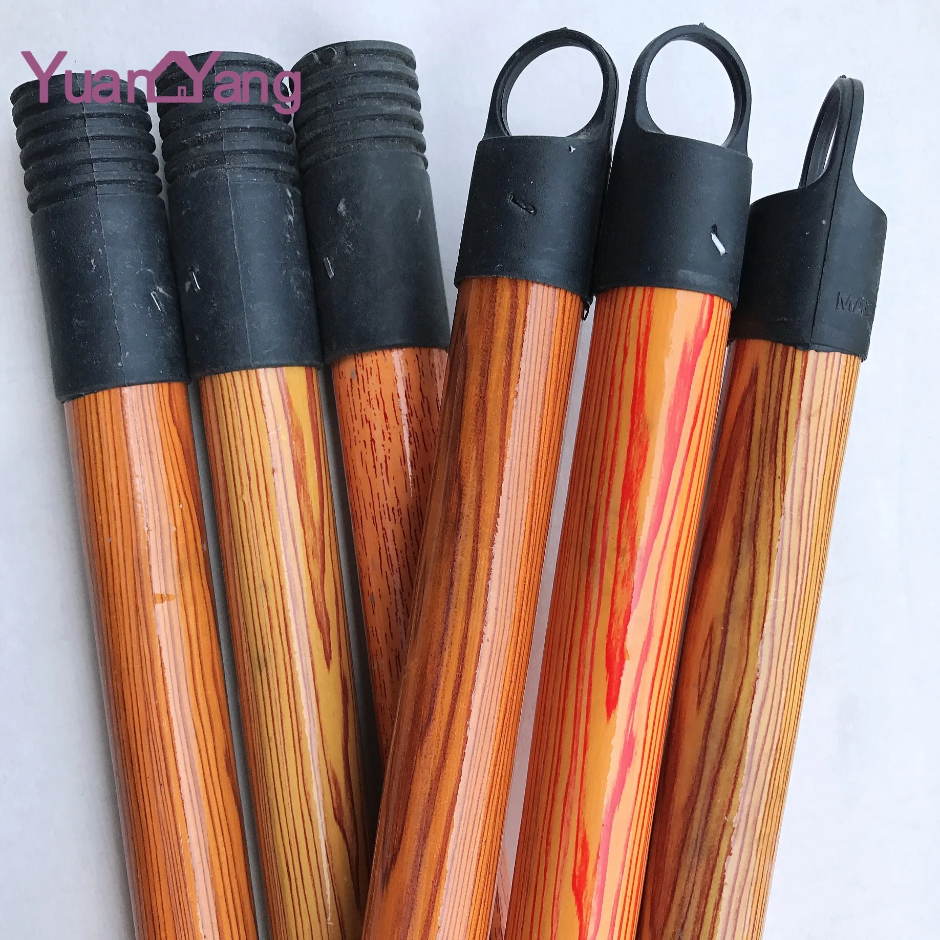 Wooden Grain Broom Handle Sticks Raw And Pvc Coated 100% Eucalyptus Mop ...