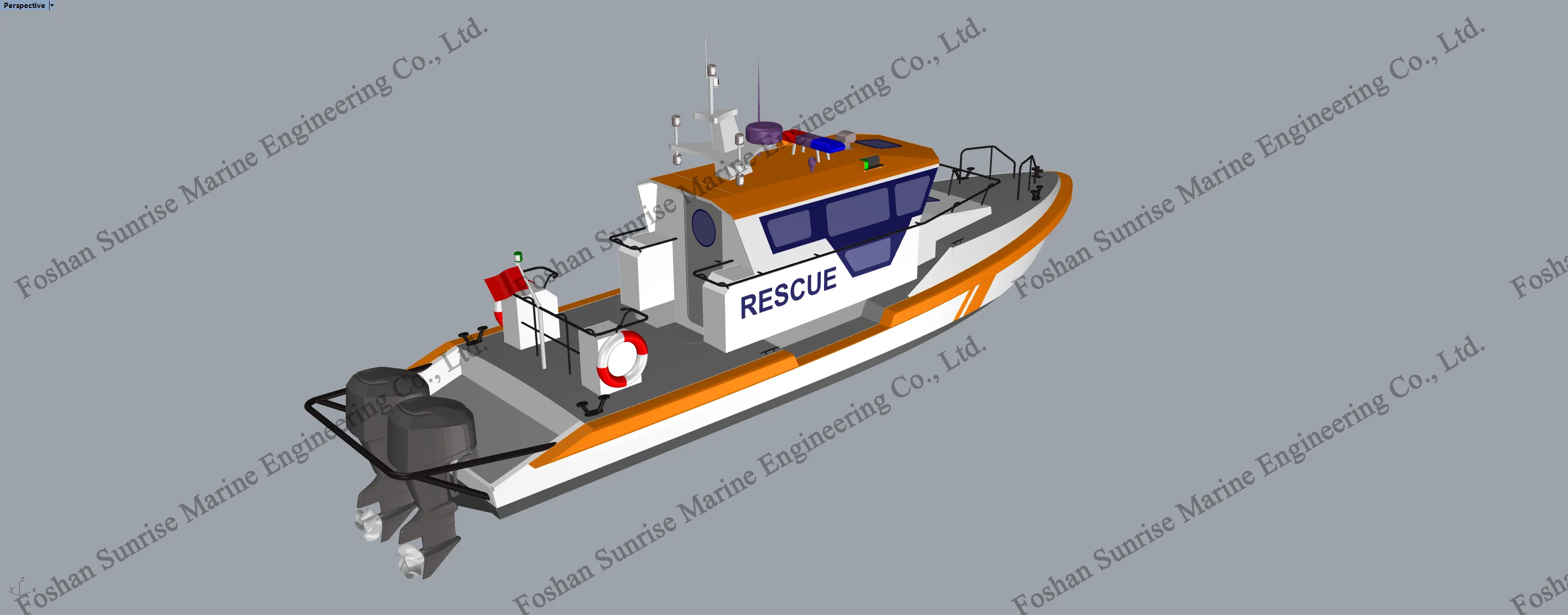 12m Small Aluminum Patrol Boat Rescue Boat Sar With Outboard Engine ...