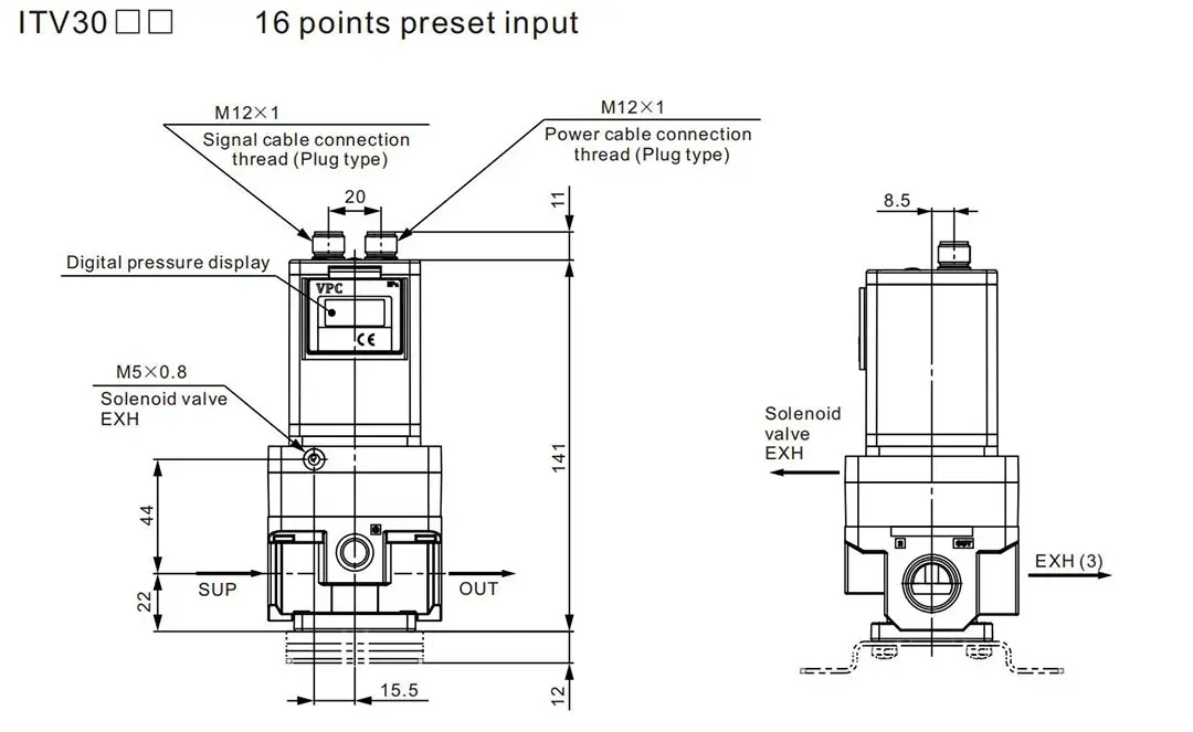 ITV Series DC24V Regulator - Proportional Valve Solutions