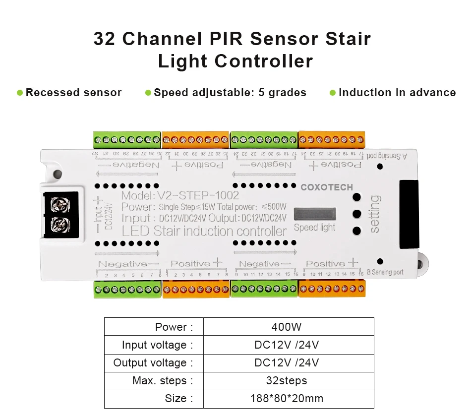 V2-STEP Led Stair Induction Controller System Motion Step