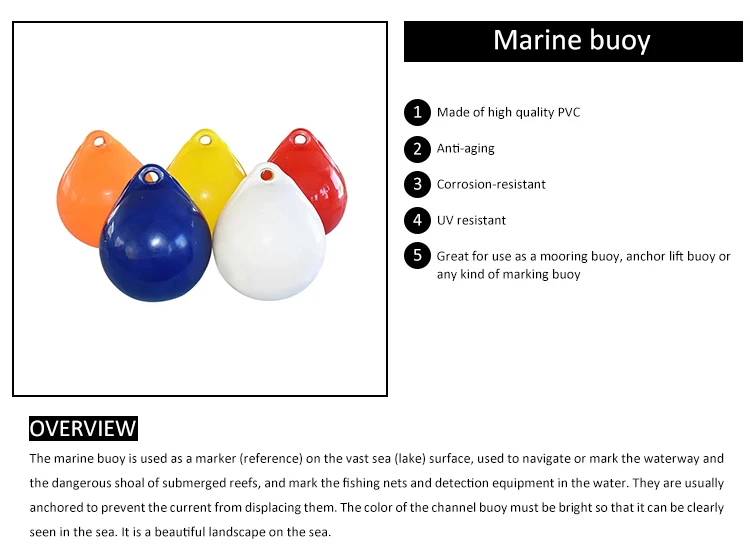 Red Color Marine Plastic Floating Buoy - Navigation Aid