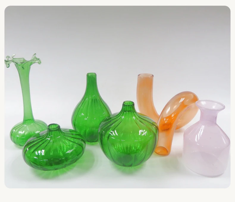 Custom Colored High Borosilicate Double Glass Bud Vases