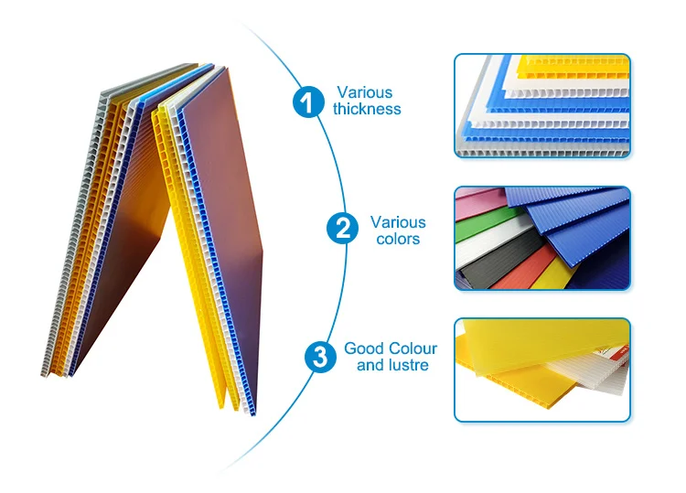 2mm 3mm 4mm 5mm 6mm Blank Colored Corrugated 4x8 Sheet Plastic Polypropylene Sheet Coreflute ...