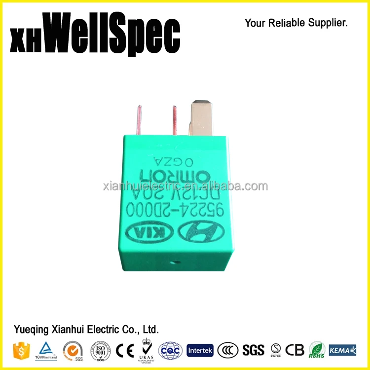 Wellspec 95224-2D000 Flasher Relay - 12VDC 20A for Hyundai, KIA, SAAB ...