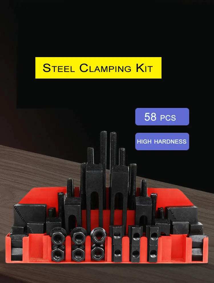M12 Milling Machine Clamping Kit - 58 Pcs Tools for Precision