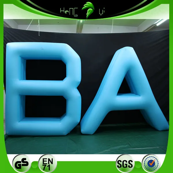 Standing Inflatable Custom Letters Blue Inflatable Alphabet - Buy ...