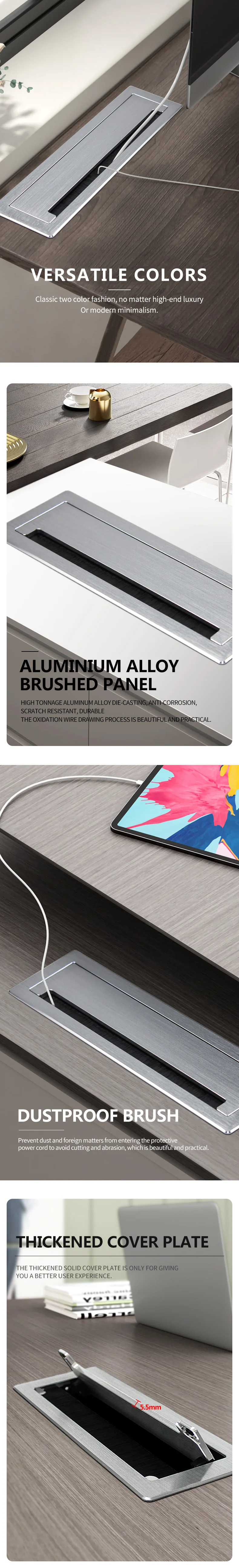 Office Table Cable Soft Closing Manager Desk Furniture Sockets Grommets ...