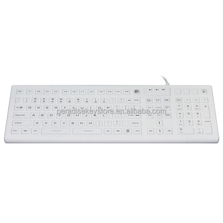 IP68 Full Size Industrial Keyboard Washable and Sterilizable Hospital ...