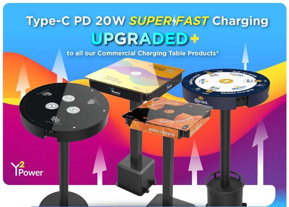 Y2 Power Classic Charging Table - Efficient Bar Solution
