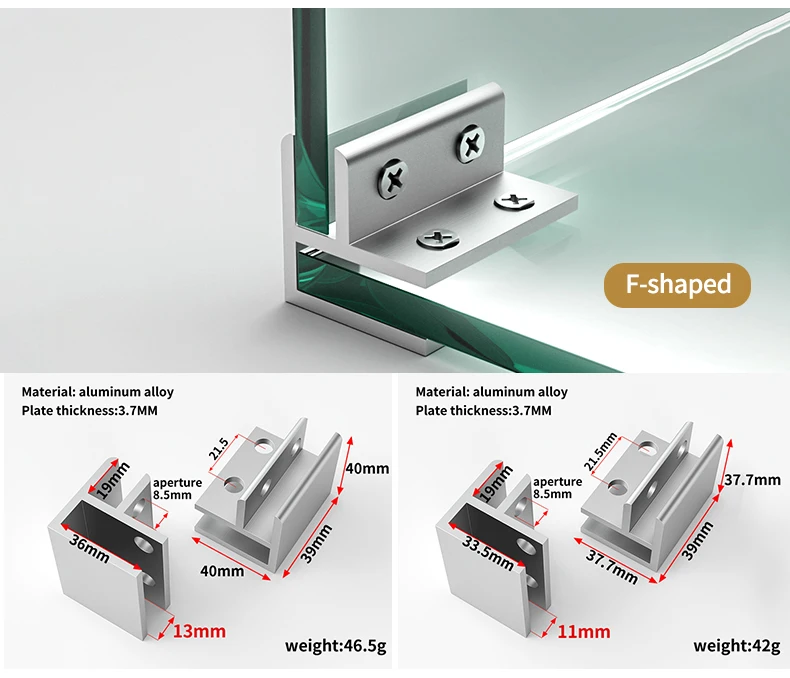 Stainless Steel Glass Connector T-shape Tempered Shower Enclosure ...