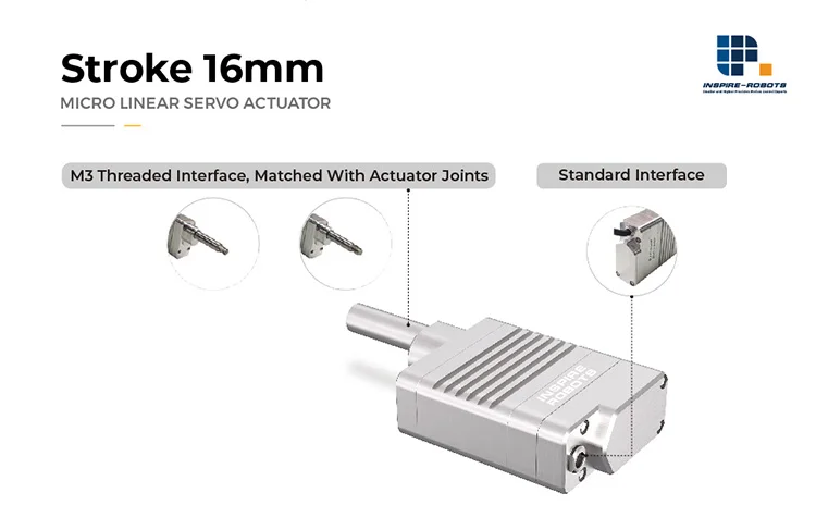 LAS16 Mini Linear Servo Actuator - 16mm Stroke, 31.5N-105N Force