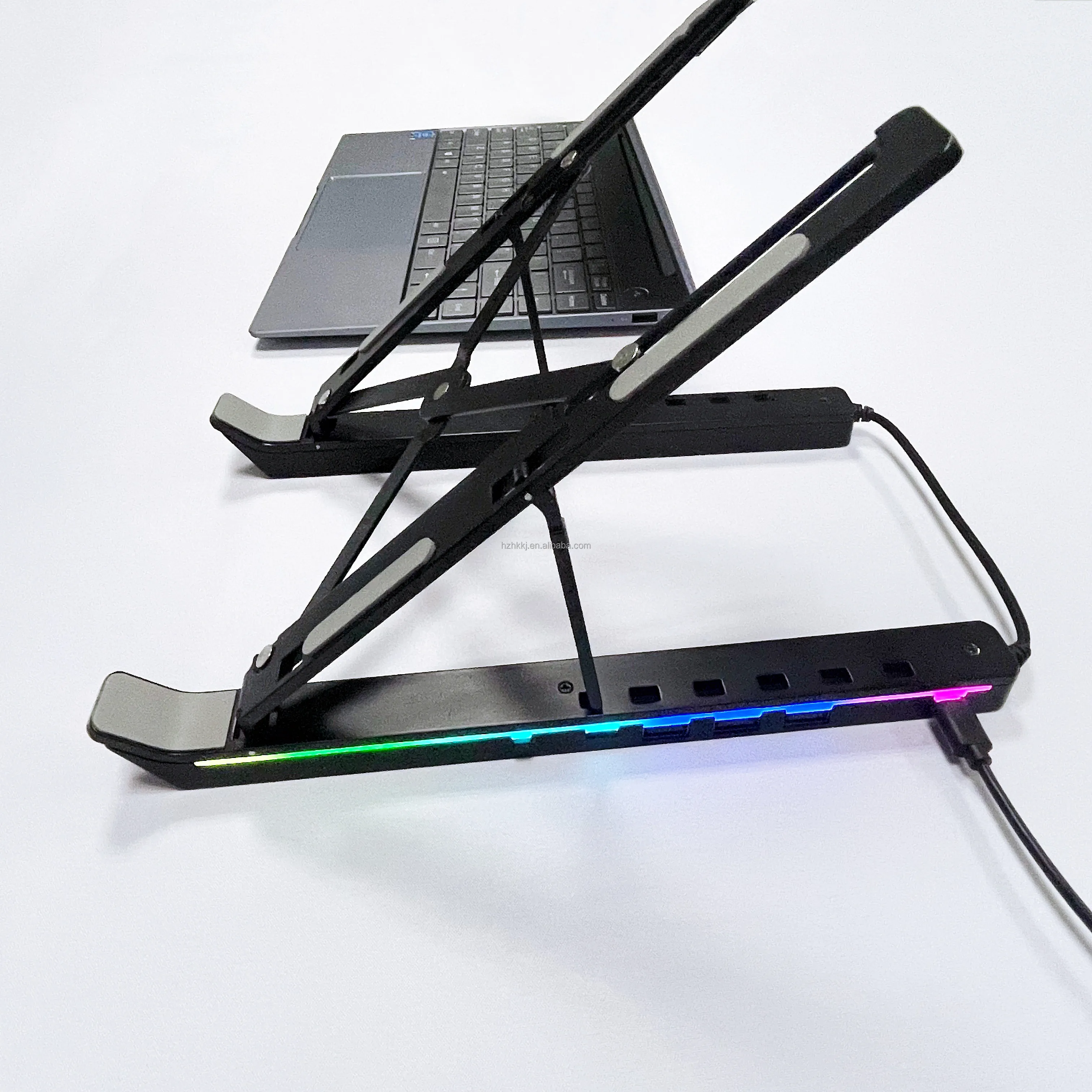 Portable RGB Laptop Holder Stand Docking Aluminum Alloy Folding With ...