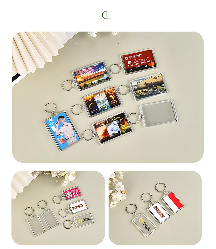 Double Sided Blank Picture Acrylic Keychain - Personalised