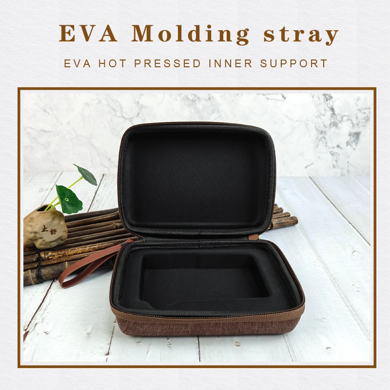 Luxury Custom Logo Portable Packaging Tea Bag Shockproof Carrying Tea Sets Gift Boxes Eva Tea ...