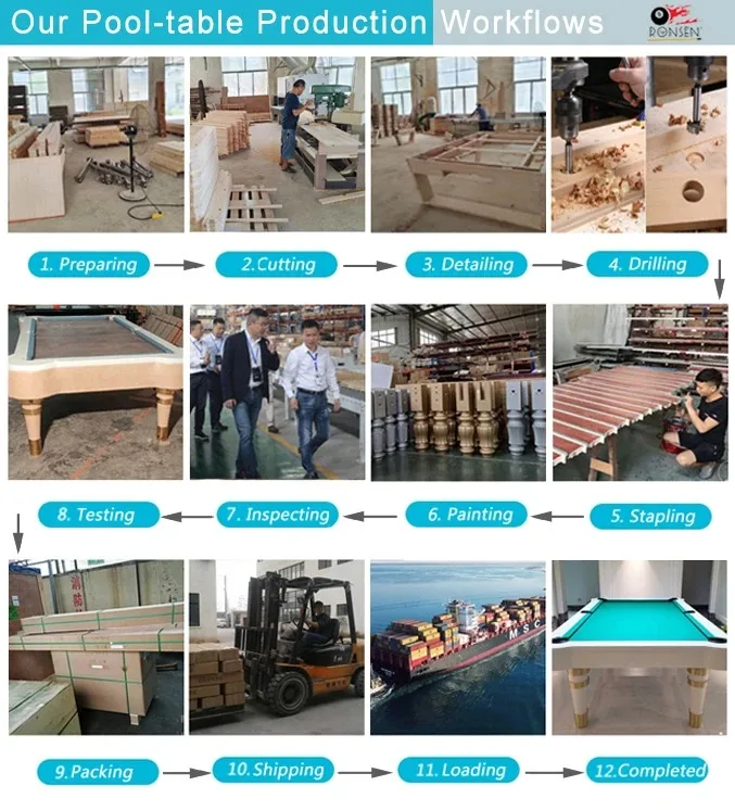 Modern Style 9 Ball American Standard Style Slates Billiards 8ft 9ft ...