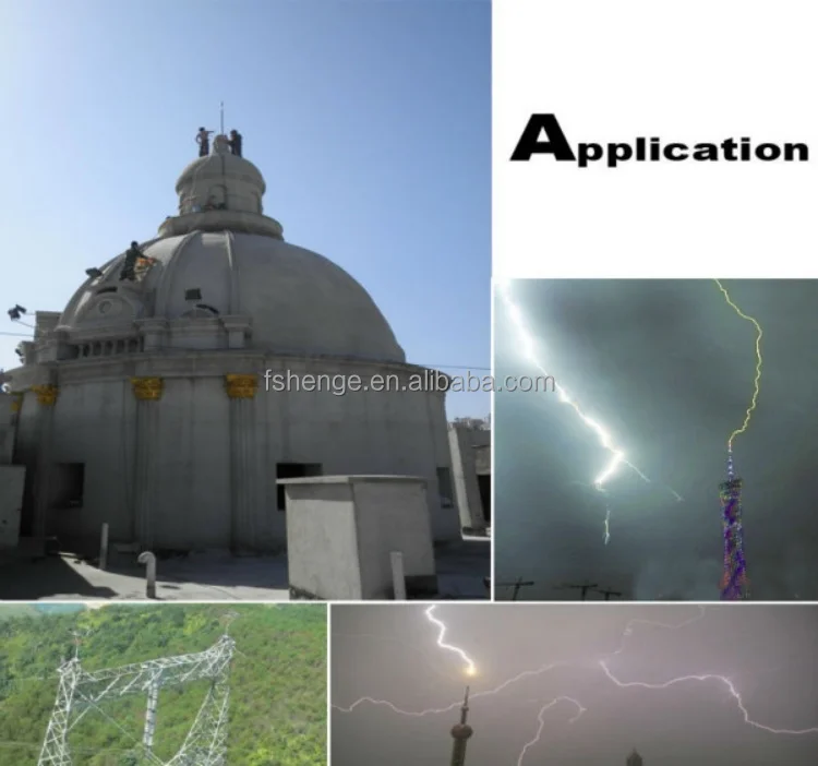 Outdoor Building Lightning Protection System with ESE Lightning ...
