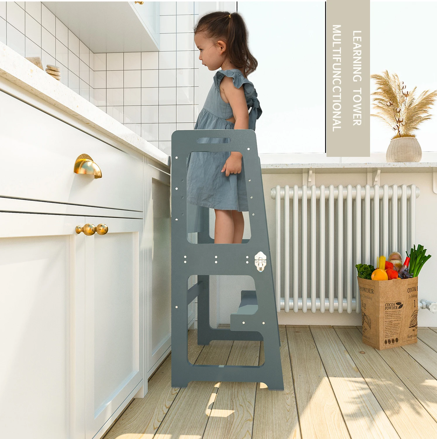 Wholesale Folding Kitchen Helper Step Stool Toddler Kids Learning Tower ...