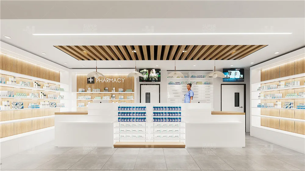 Customized Medical Store Decoration Design - Pharmacy Shop Interior