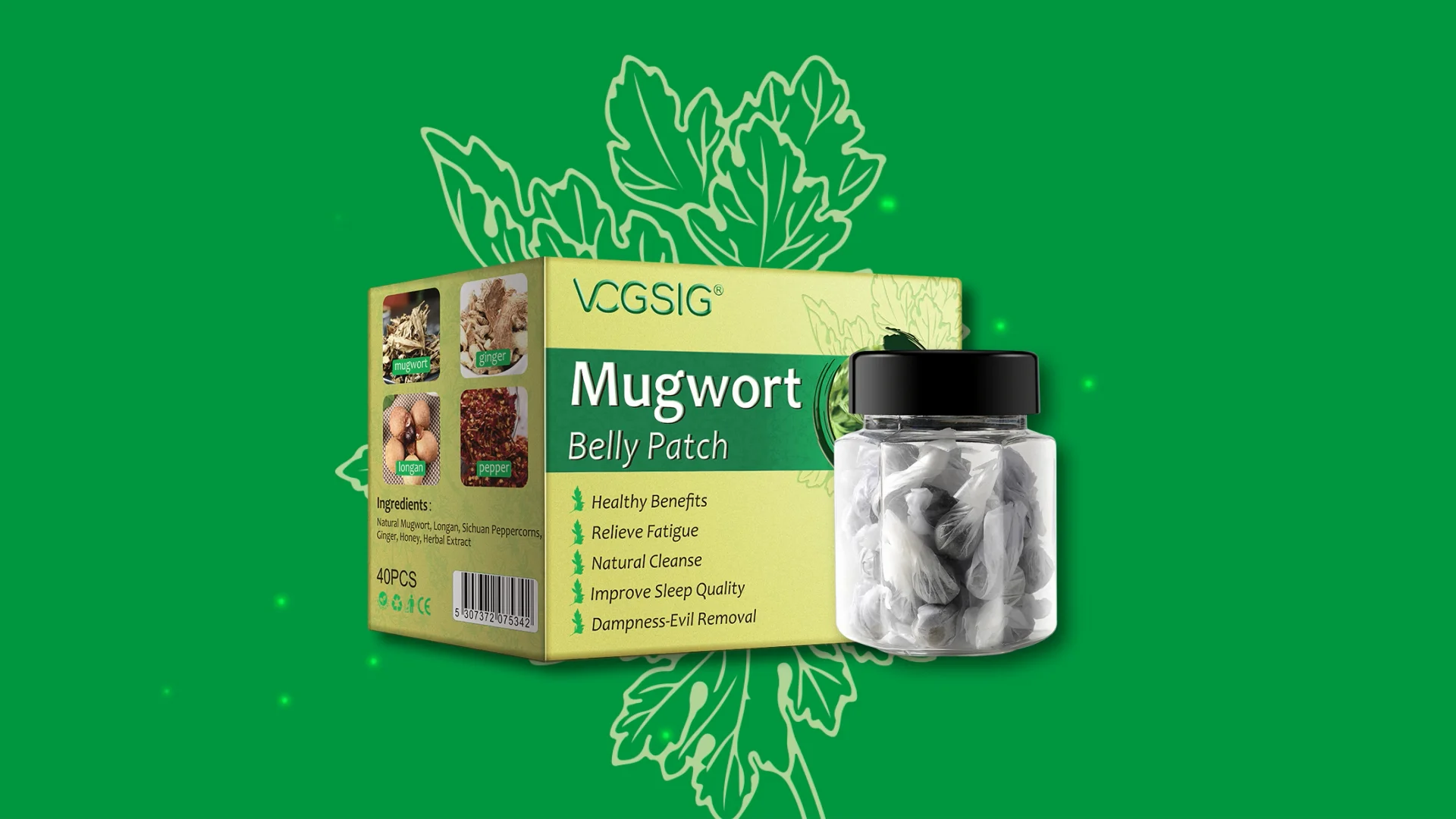 Chinese Herbs Healthy Detox Slimming Pellet Navel Sticker Wormwood ...