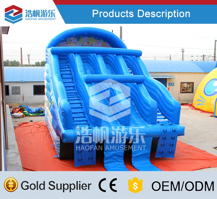 Outdoor Summer Cool Wave Pool Slide Inflatable Water Slide For Inground ...