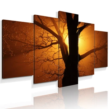 Multi Panel Custom Tableau Decorative Wall Art Large Tree Painting On ...
