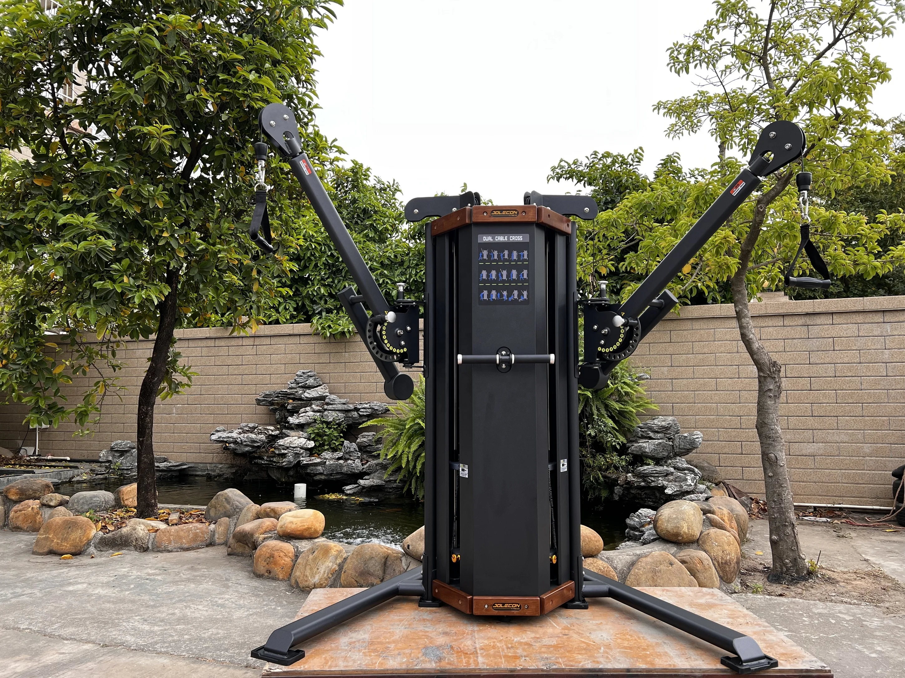 Jlc Fitness Adjustable Crossover Cable Dual Arm Pulley Machine ...