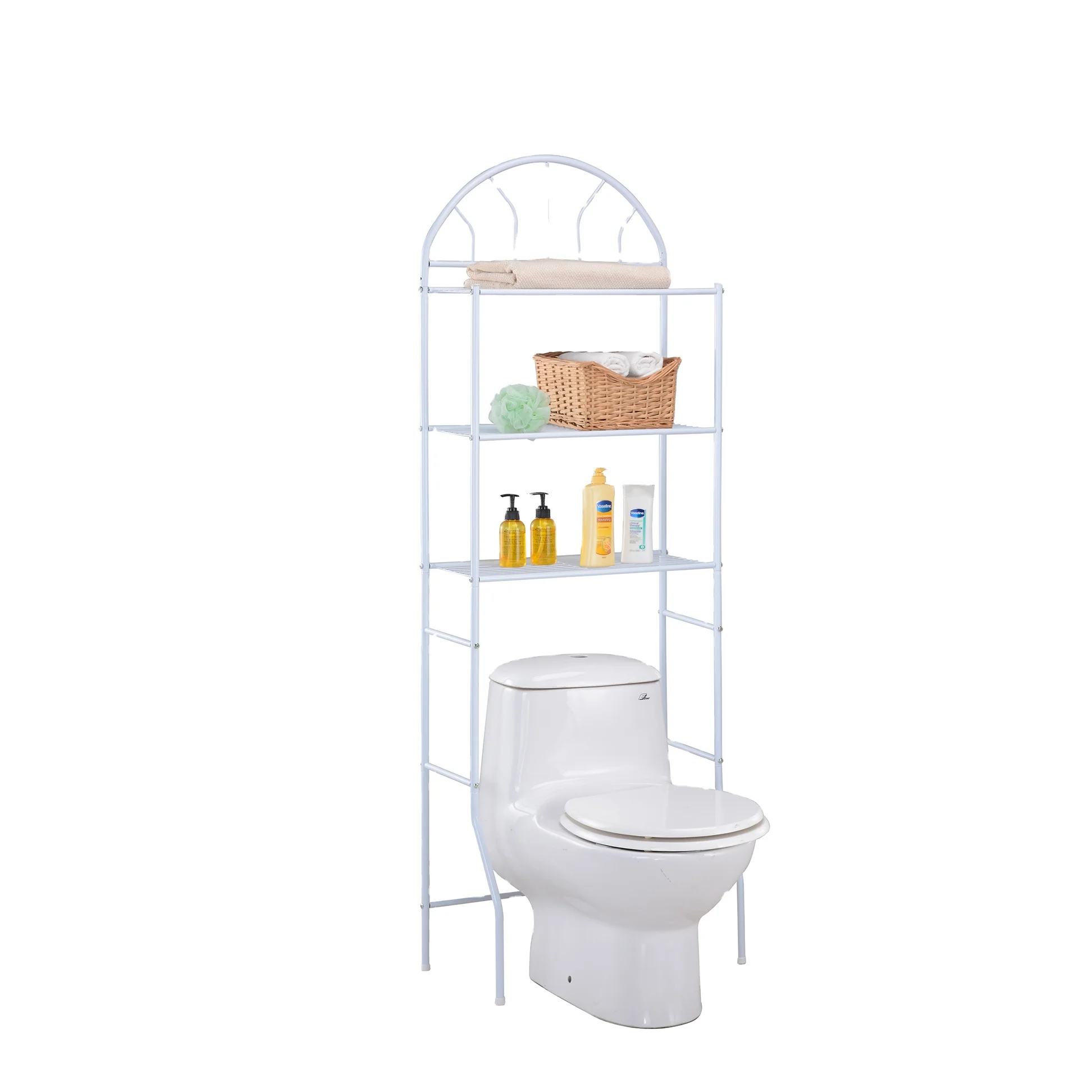 3 Tier Metal Iron Washroom Bathroom Racks Over the Toilet Shelf with ...