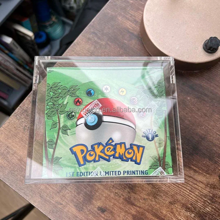 Custom Magnetic Lid Acrylic Pokemon Booster Box Case