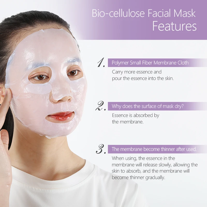 Skin Moisturizer Biological Cellulose Disposable Face Sheet Whitening ...