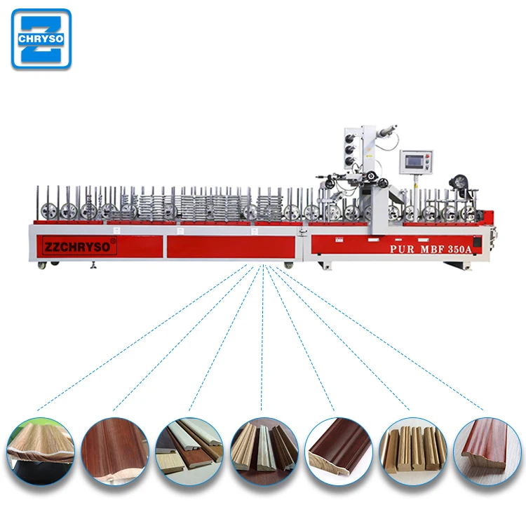 Wood Frame Making PVC Profile Wrapping Machine by ZZCHRYSO